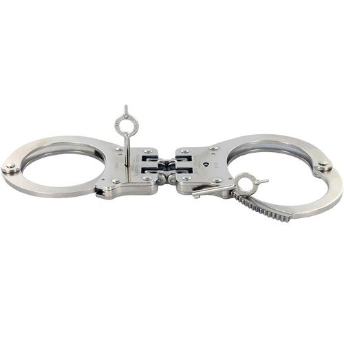 Peerless Hinged Handcuffs - Nickel Finish