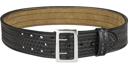 Sam Browne Basket Weave Duty Belt w/ Chrome Buckle – 38” Waist