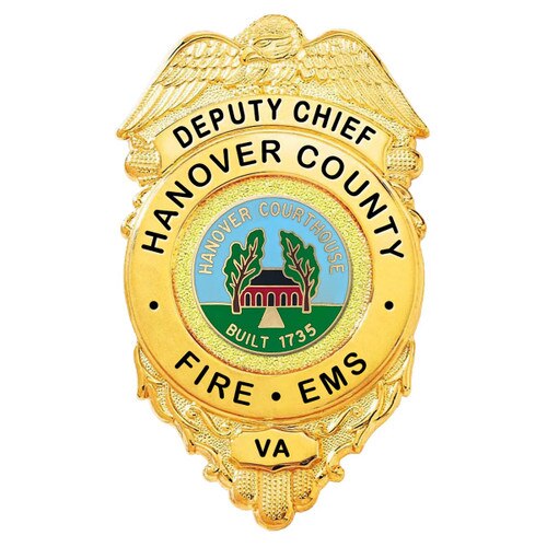 Blackinton Hanover County Fire-EMS Deputy Chief Badge