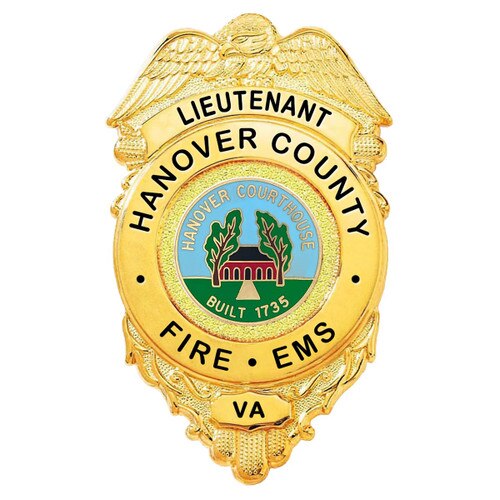 Blackinton Hanover County Fire-EMS Lieutenant Badge