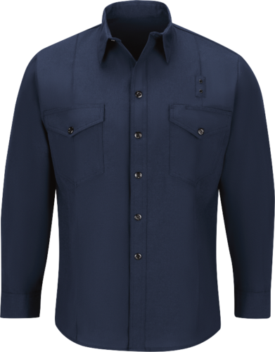 Workrite 4.5 oz Nomex Long Sleeve Firefighter Shirt - Navy Blue (Large ...