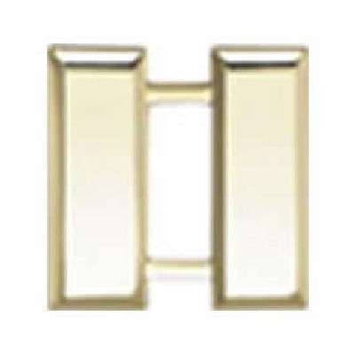 Hero's Pride Gold Mini Captains Bars Insignia Pin - Set of 2