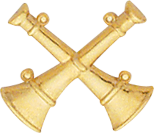 2 Crossed Bugles - sold as pair