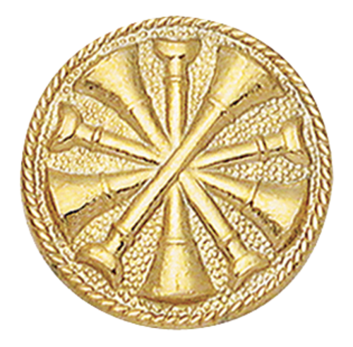 5 Bugles Crossed Disc - sold as pair