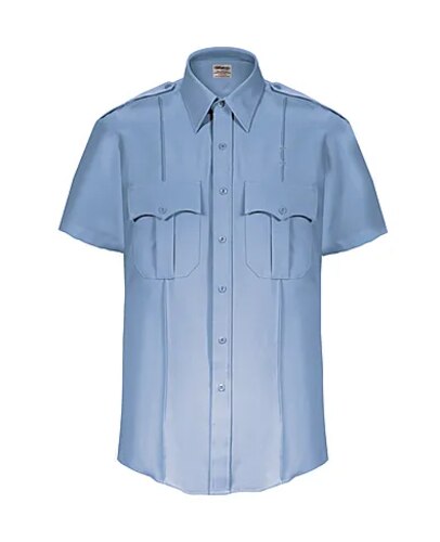 Elbeco Men's Textrop 2 Short Sleeve Shirt w/ Zipper - Blue