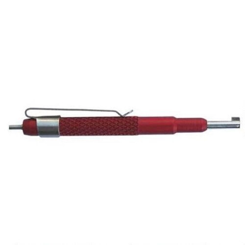 Key Ring Window Punch - Nickel/Red 5.25"